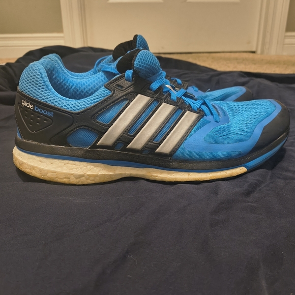 adidas | Shoes | Adidas Glide Boost Blue And Black Sneakers | Poshmark